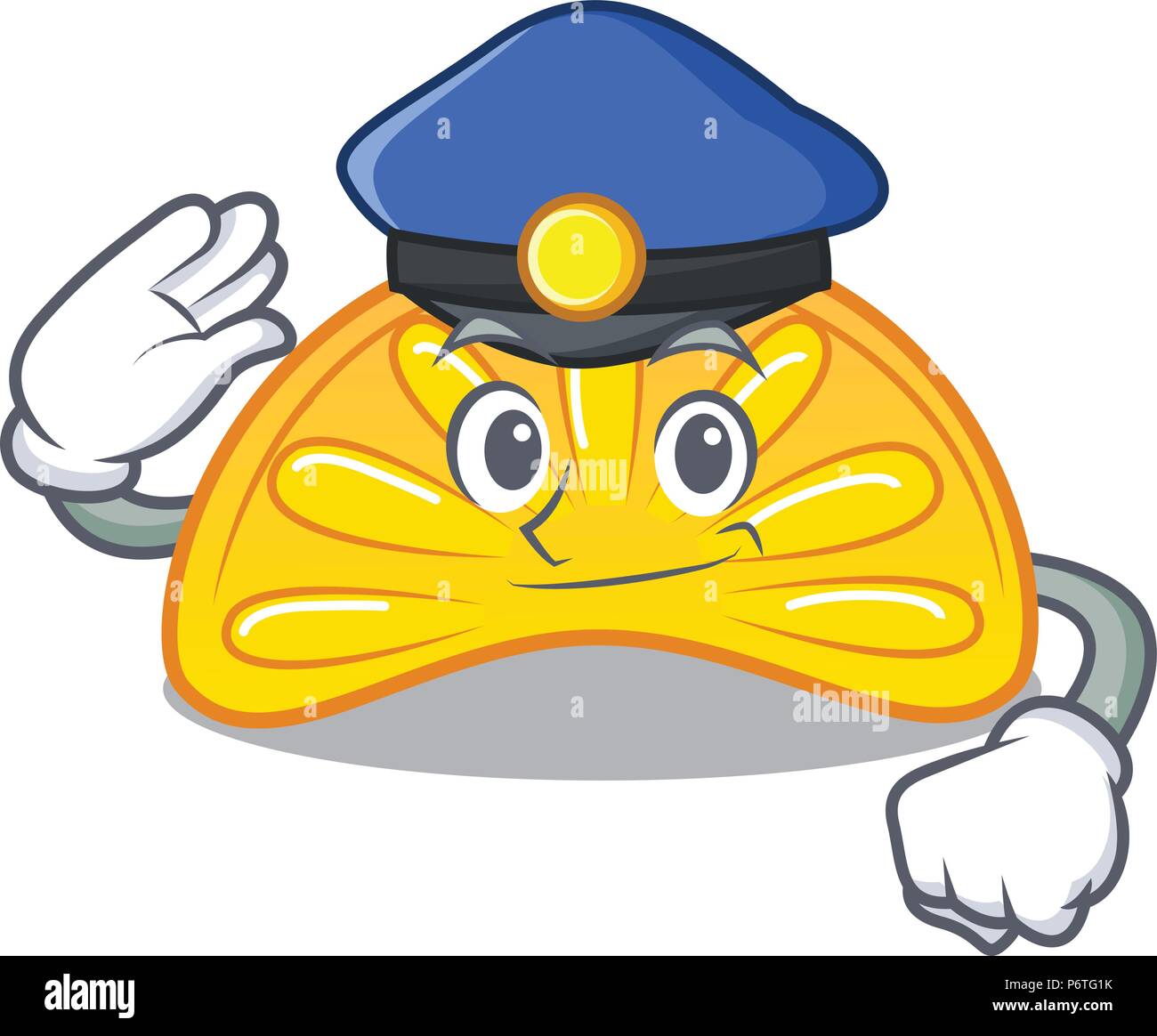 Police orange jelly candy character cartoon Stock Vector Image & Art ...