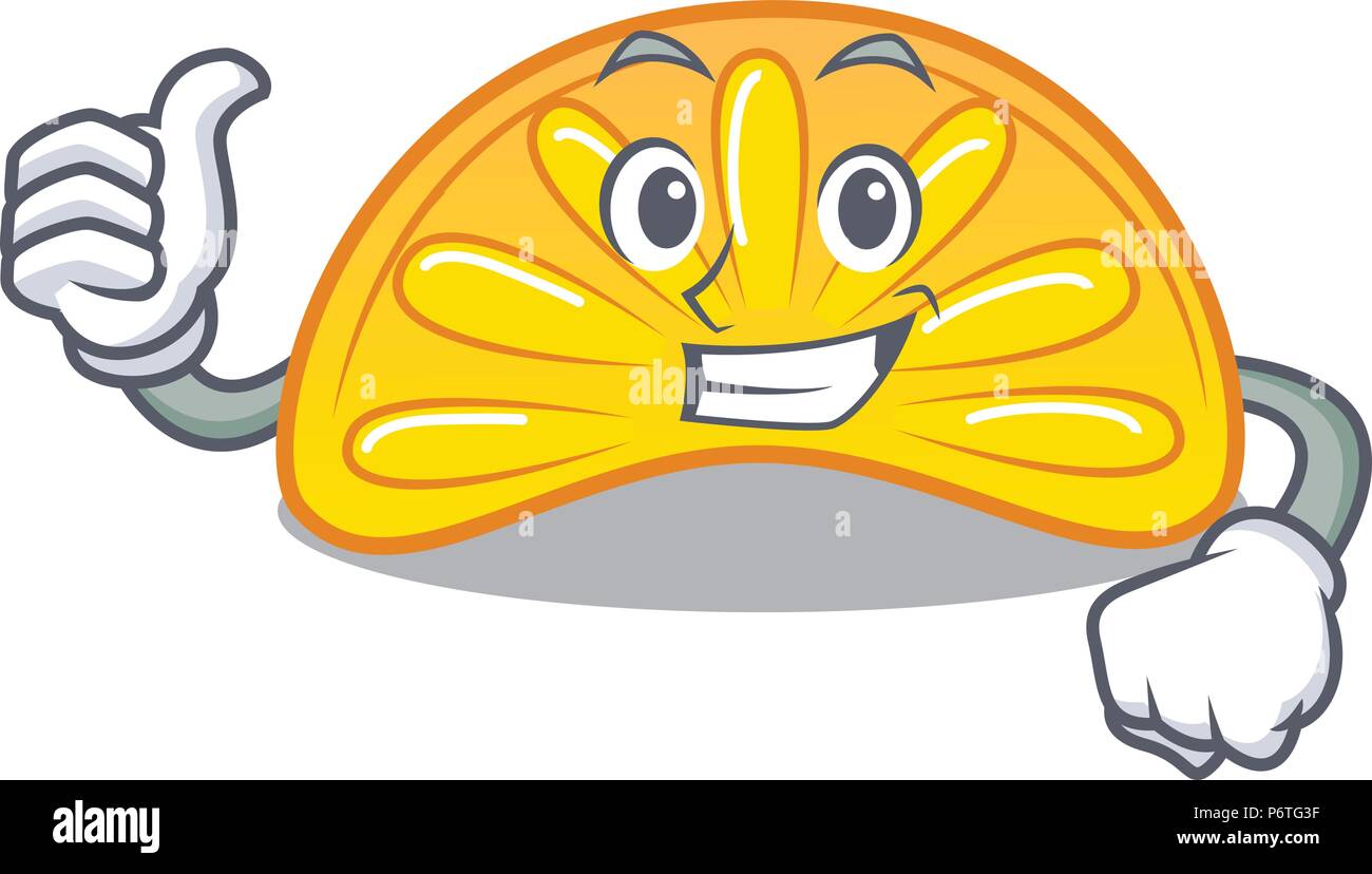 Thumbs up orange jelly candy character cartoon Stock Vector Image & Art ...