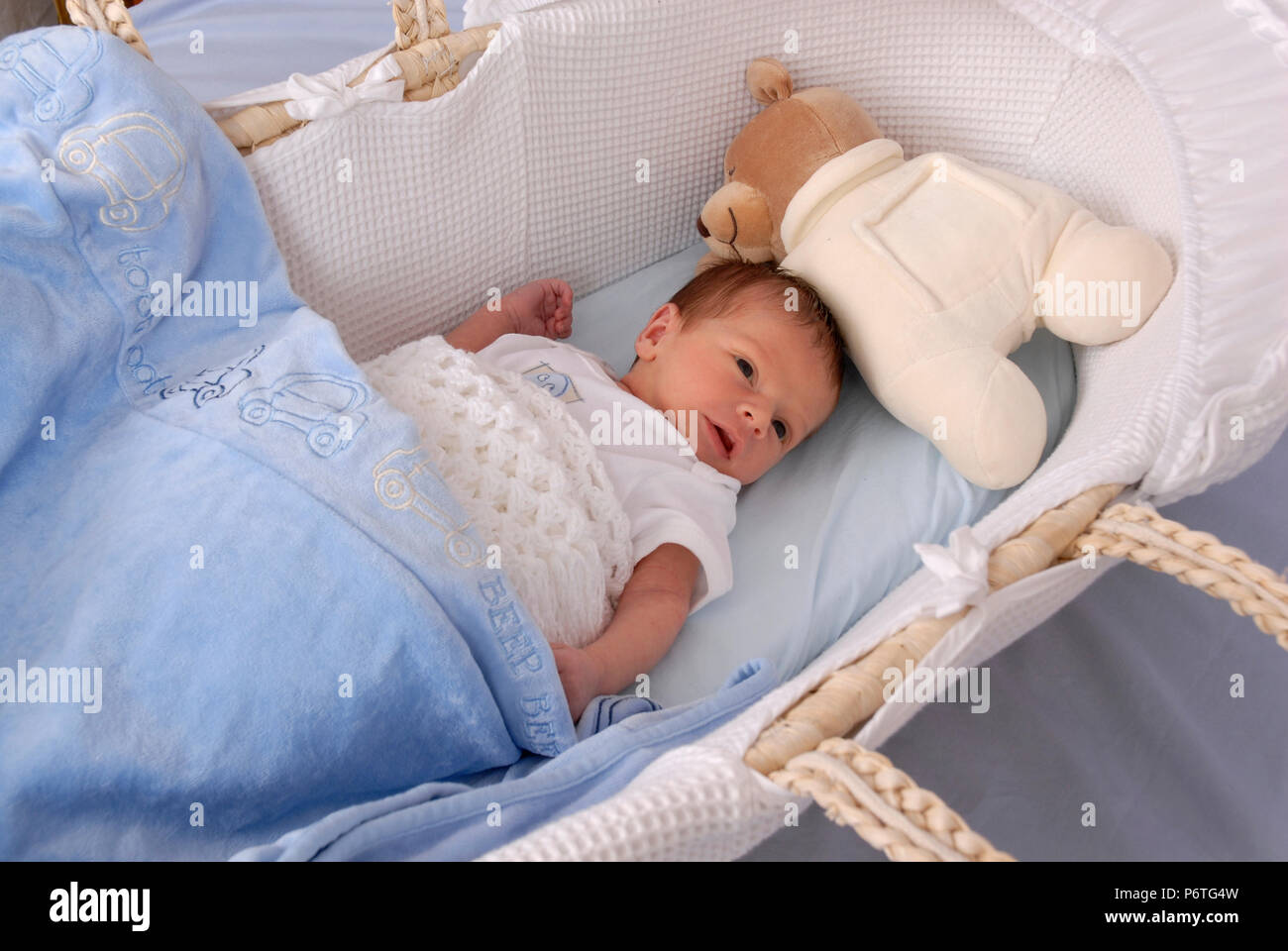 Baby Lying Awake In Cot High Resolution Stock Photography and Images ...