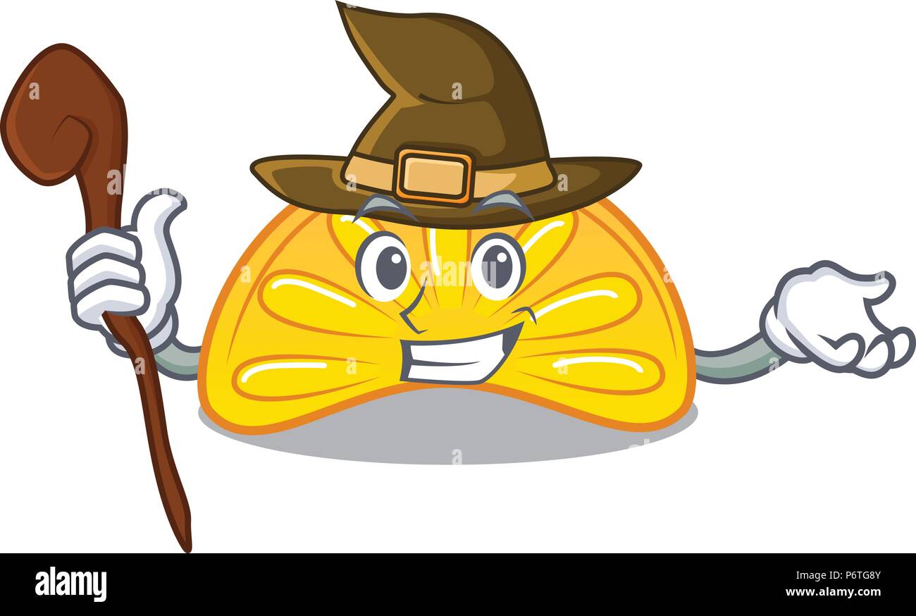 Witch orange jelly candy mascot cartoon Stock Vector Image & Art - Alamy