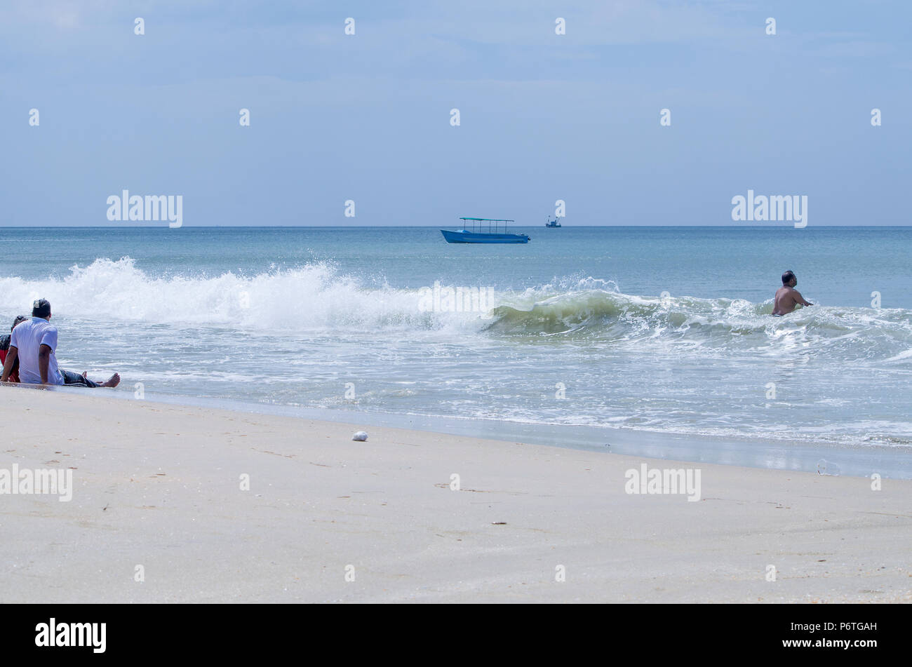 Beautiful landscape the Arabian blue Sea in Goa India Stock Photo - Alamy
