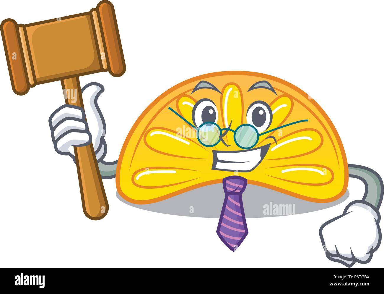 Judge orange jelly candy mascot cartoon Stock Vector Image & Art - Alamy