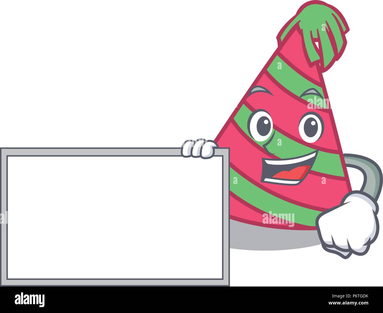 With board party hat character cartoon Stock Vector Image & Art - Alamy