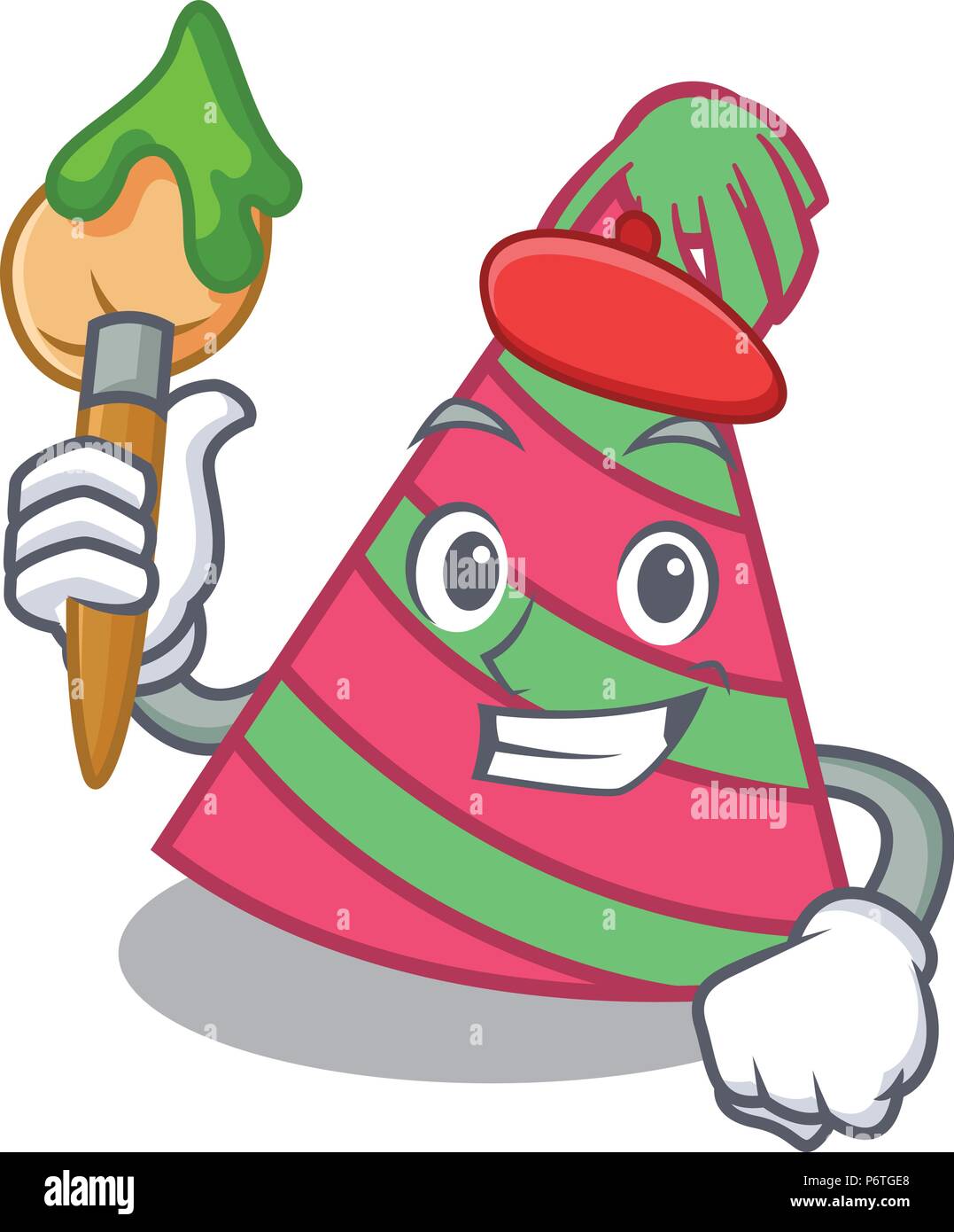 Artist party hat character cartoon Stock Vector Image & Art - Alamy