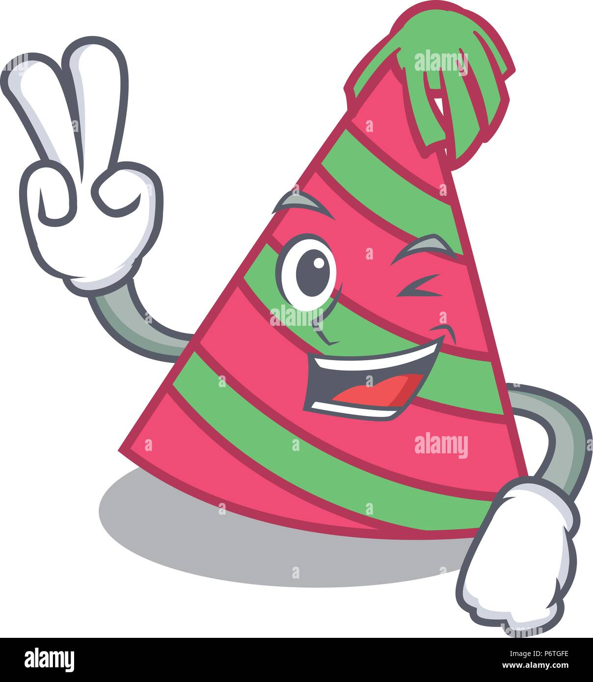 Two finger party hat character cartoon Stock Vector Image & Art - Alamy