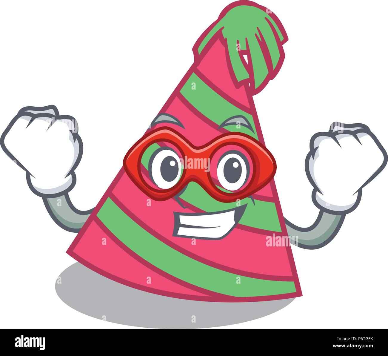 Super hero party hat character cartoon Stock Vector Image & Art - Alamy
