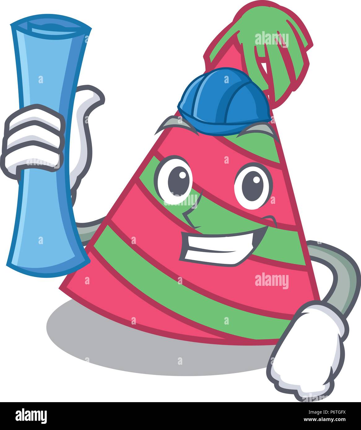 Architect party hat character cartoon Stock Vector Image & Art - Alamy