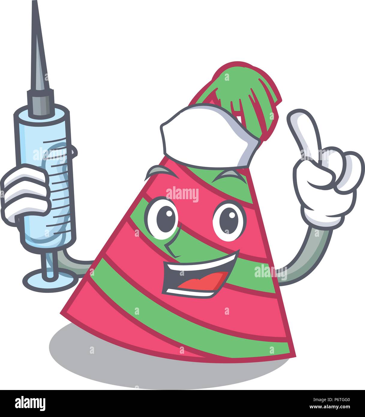 Nurse party hat character cartoon Stock Vector Image & Art - Alamy