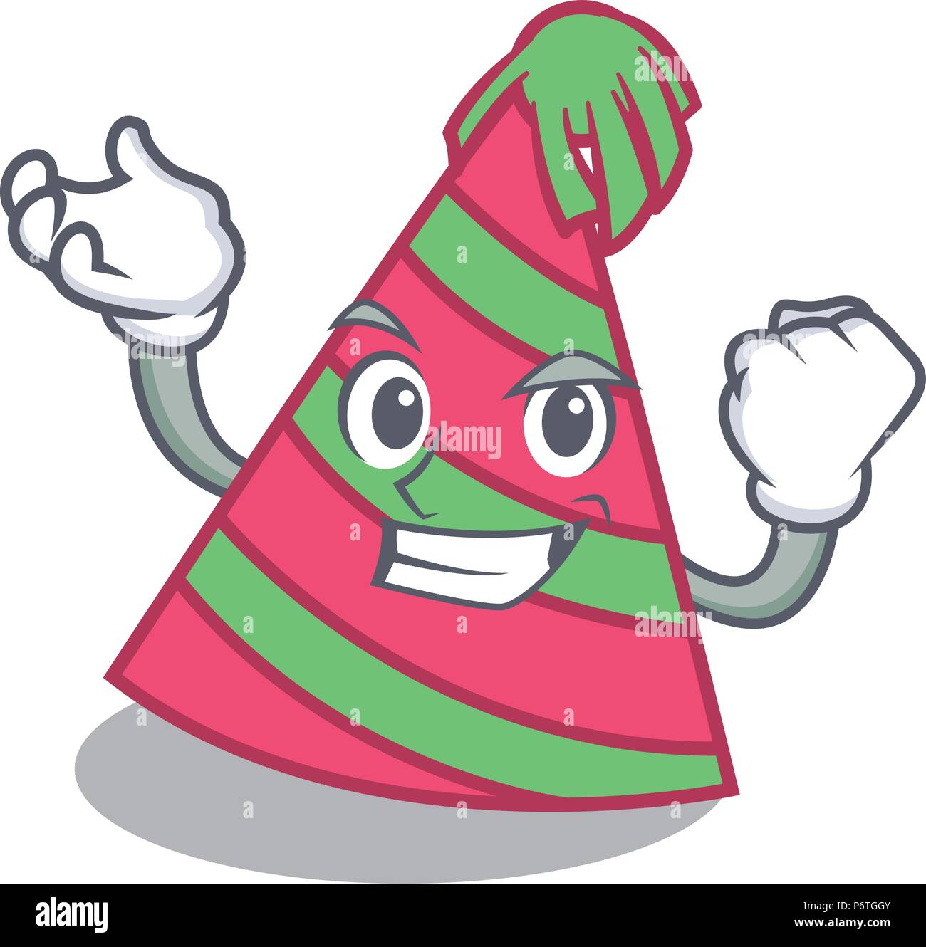 Successful party hat character cartoon Stock Vector Image & Art - Alamy