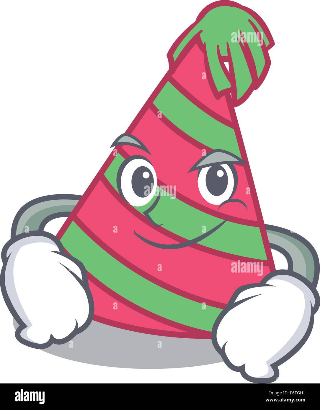 Smirking party hat character cartoon Stock Vector Image & Art - Alamy