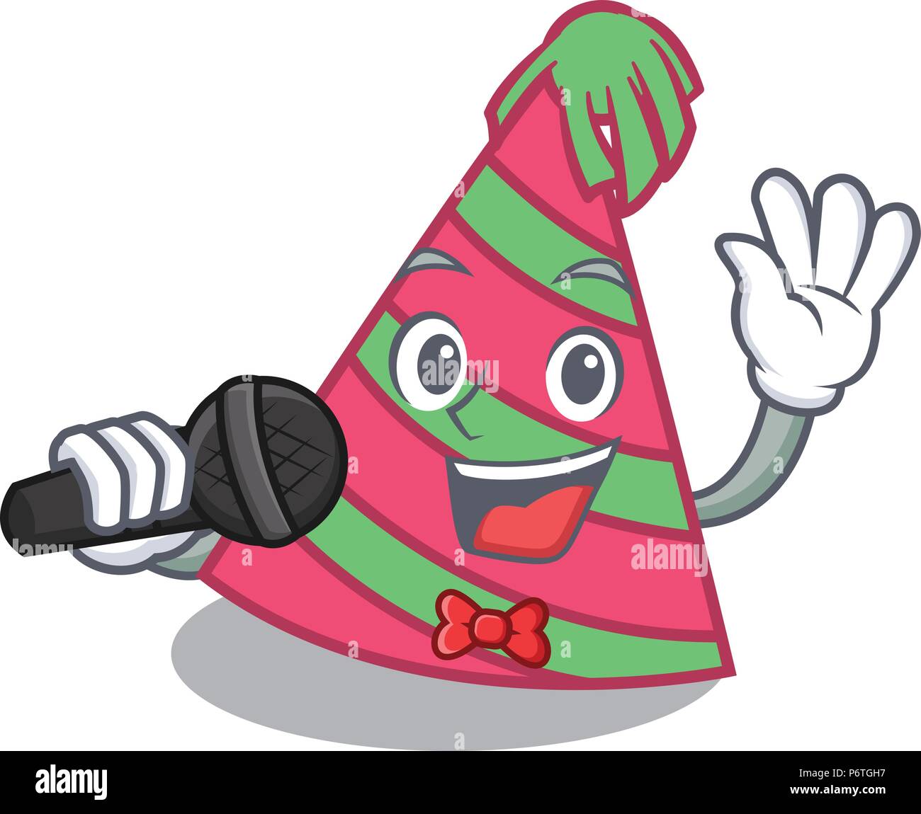 Singing party hat mascot cartoon Stock Vector Image & Art - Alamy