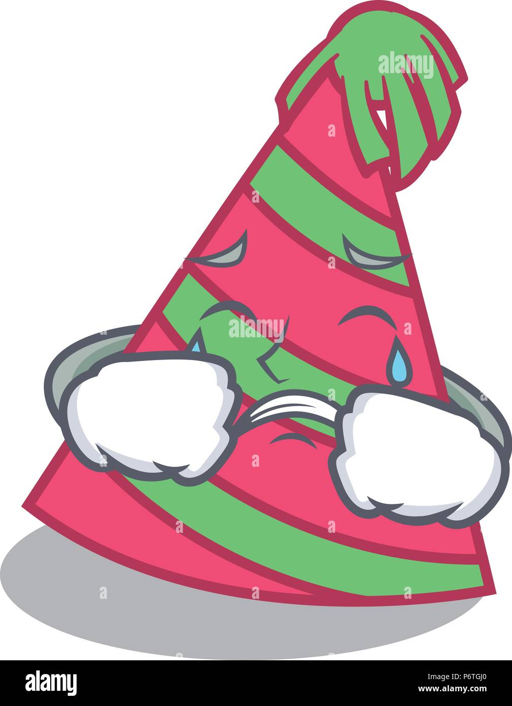 Crying party hat mascot cartoon Stock Vector Image & Art - Alamy