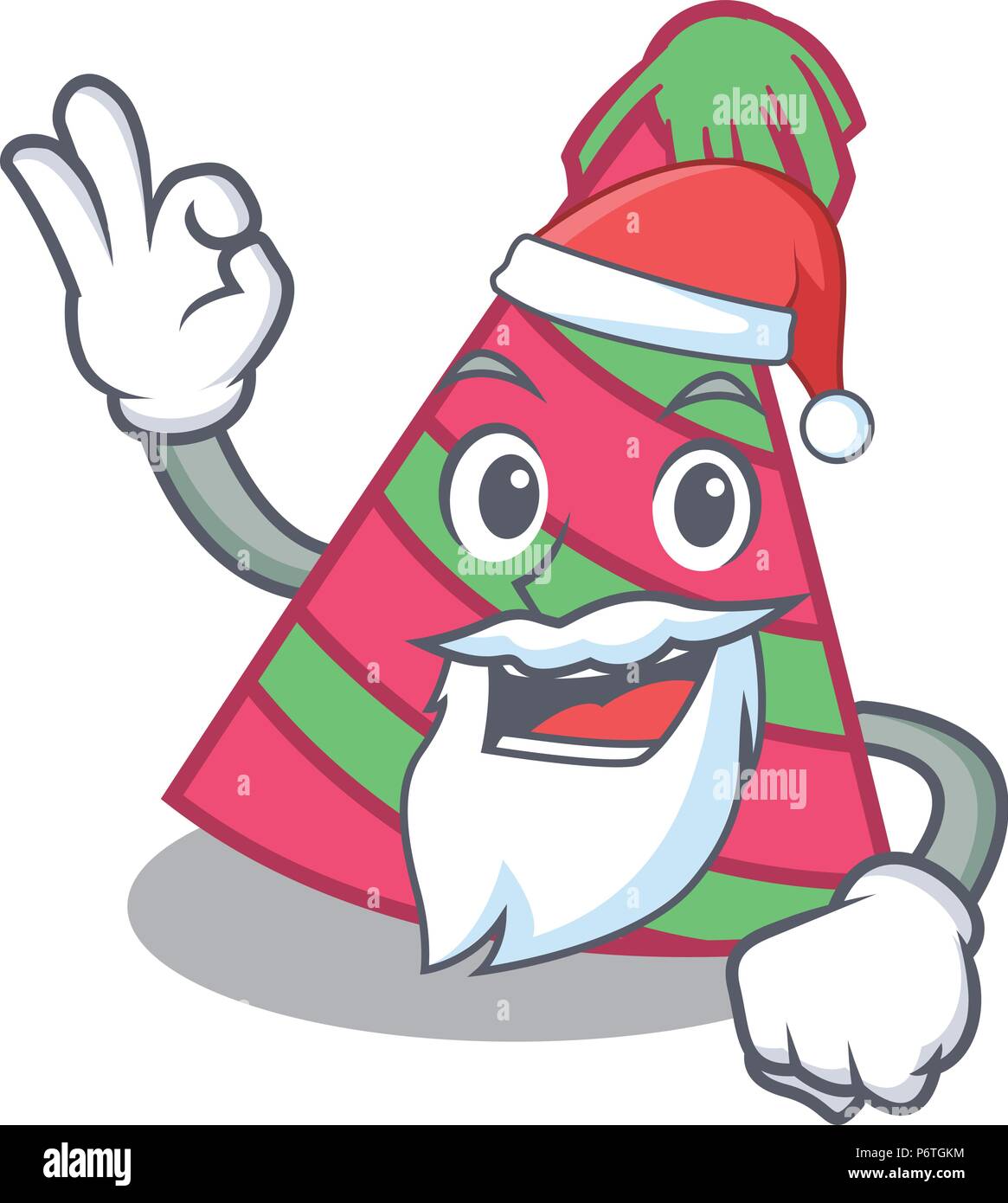 Santa party hat mascot cartoon Stock Vector Image & Art - Alamy