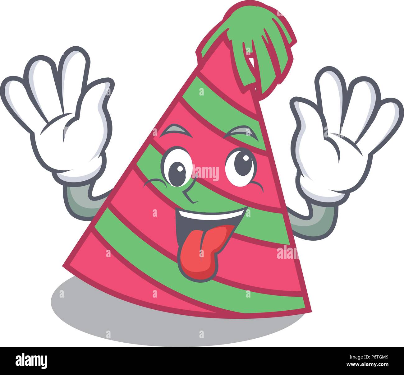 Crazy party hat mascot cartoon Stock Vector Image & Art - Alamy