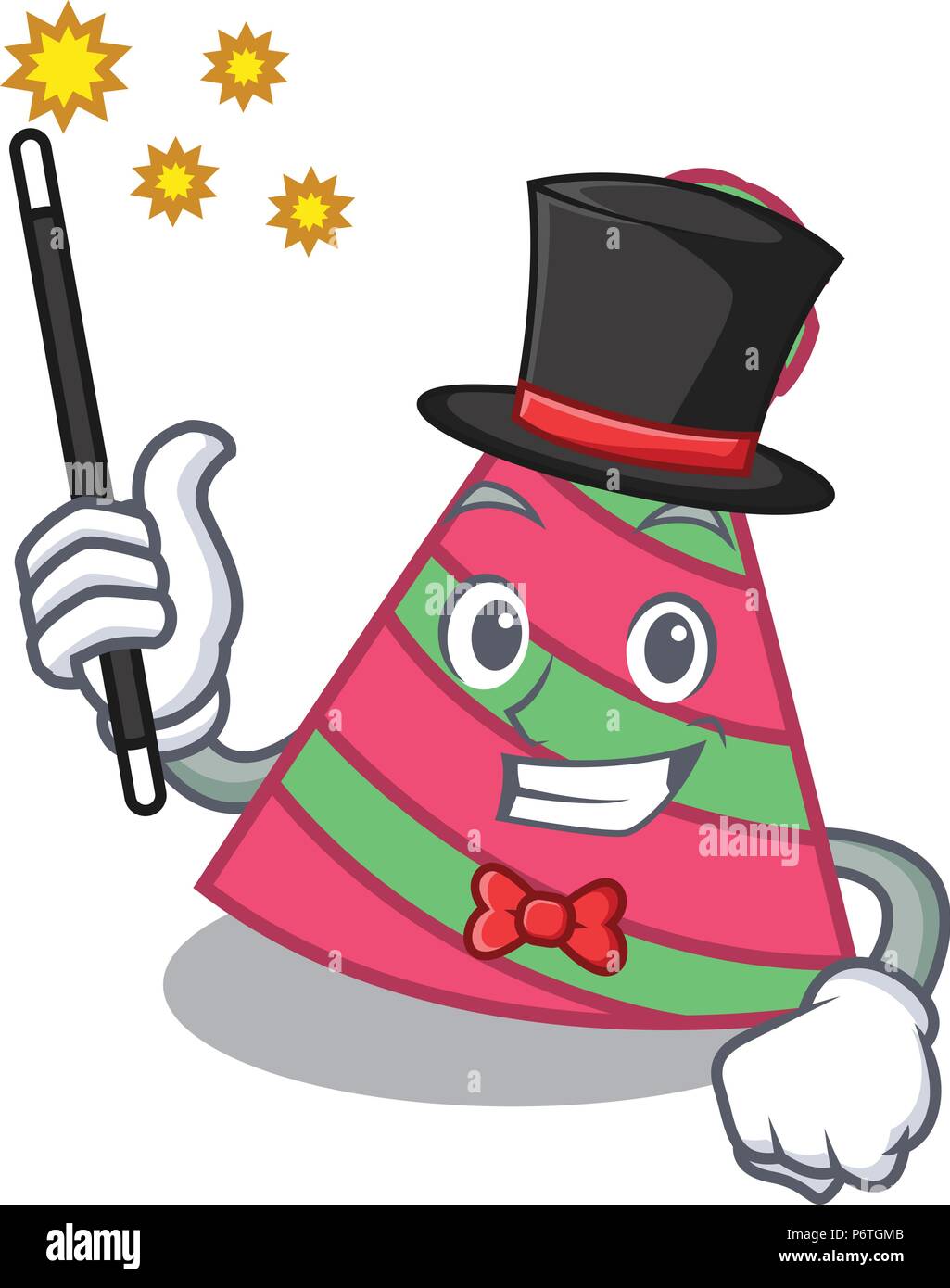 Magician party hat mascot cartoon Stock Vector Image & Art - Alamy
