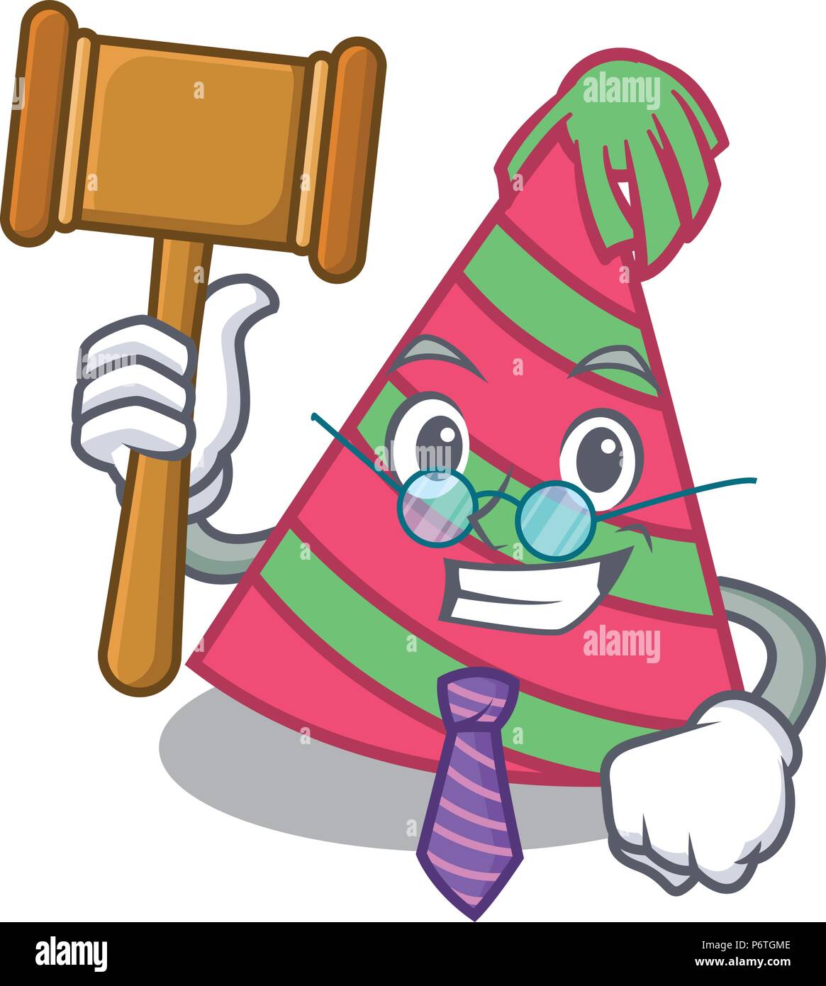 Judge party hat mascot cartoon Stock Vector Image & Art - Alamy