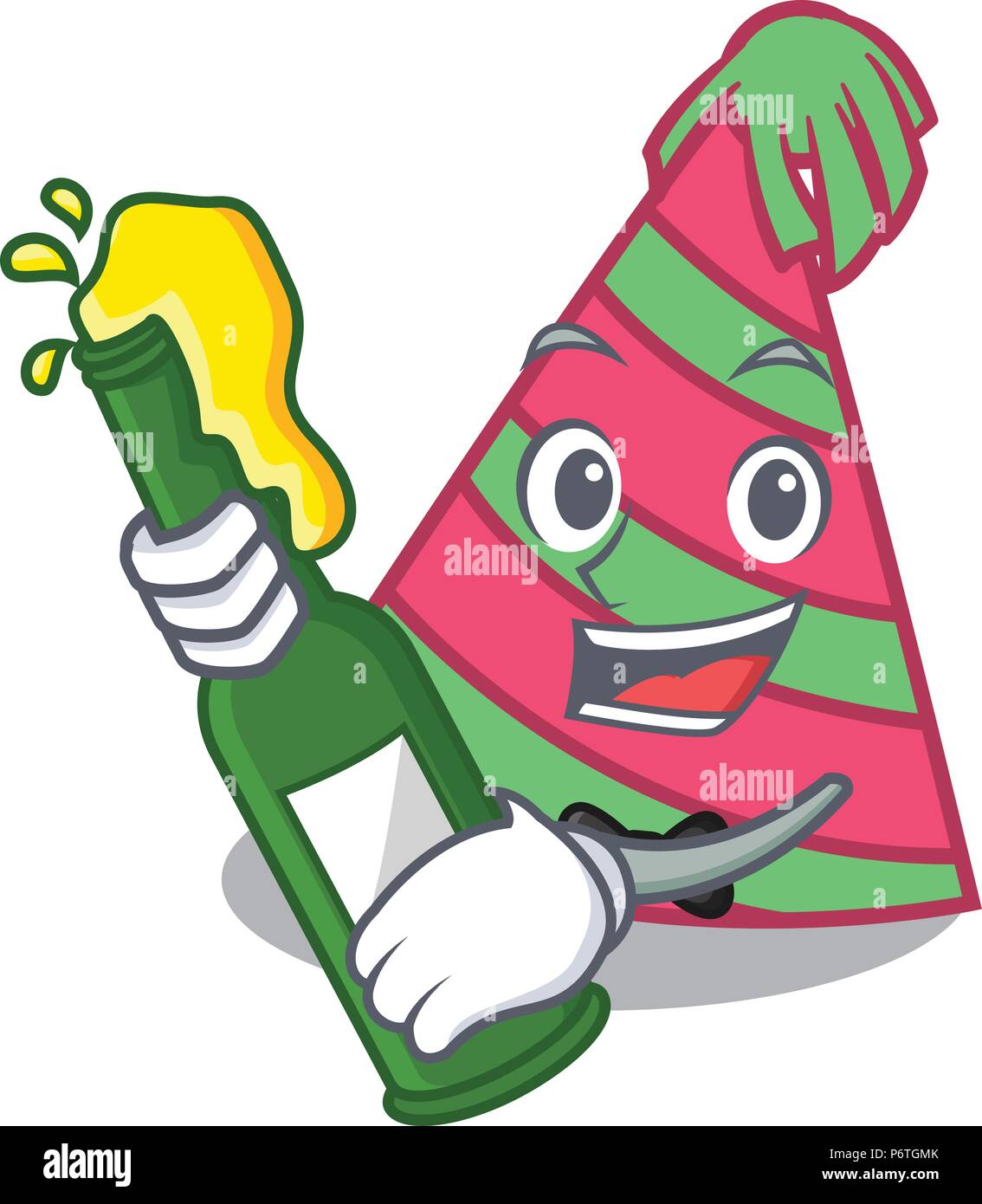 With beer party hat mascot cartoon Stock Vector Image & Art - Alamy