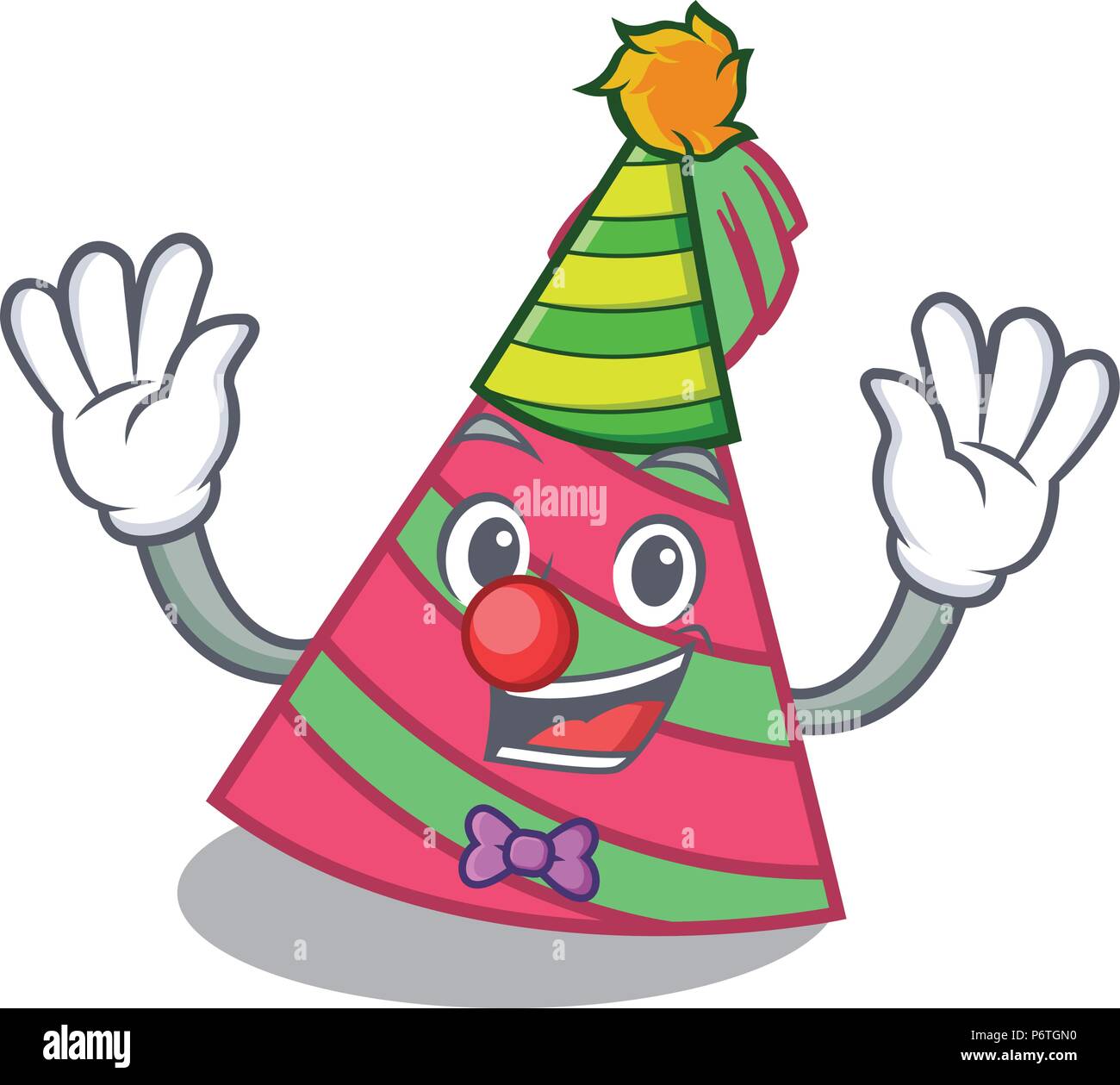 Clown party hat mascot cartoon Stock Vector Image & Art - Alamy