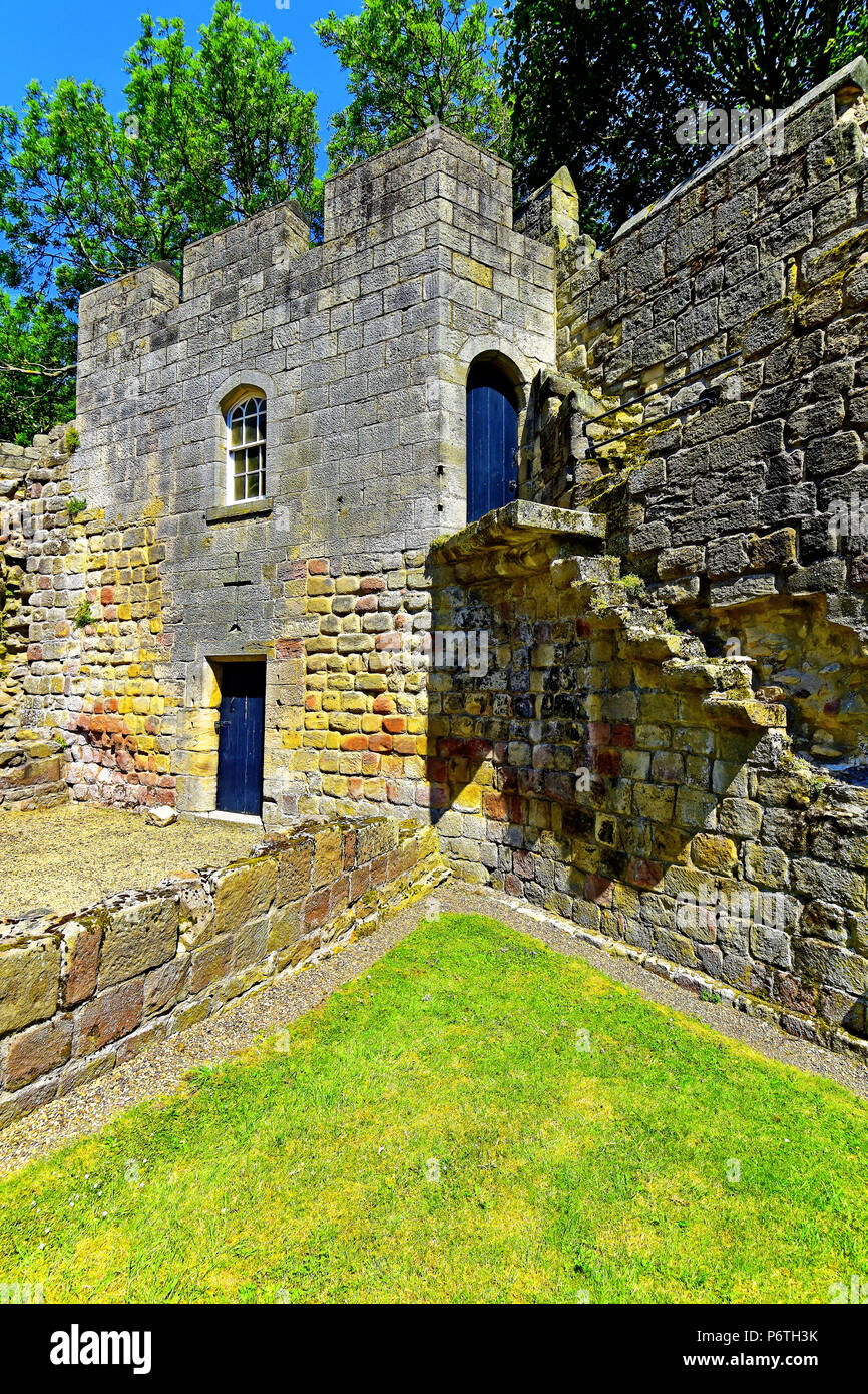 Prudhoe Castle Northumberland the Outer Bailey Stock Photo - Alamy
