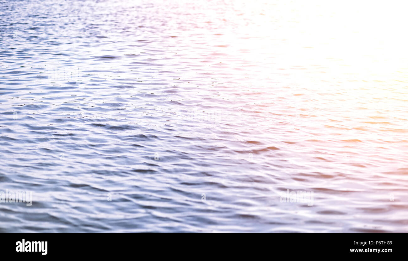 Landscape lake. Texture of water. The lake is at dawn. The mouth of the ...