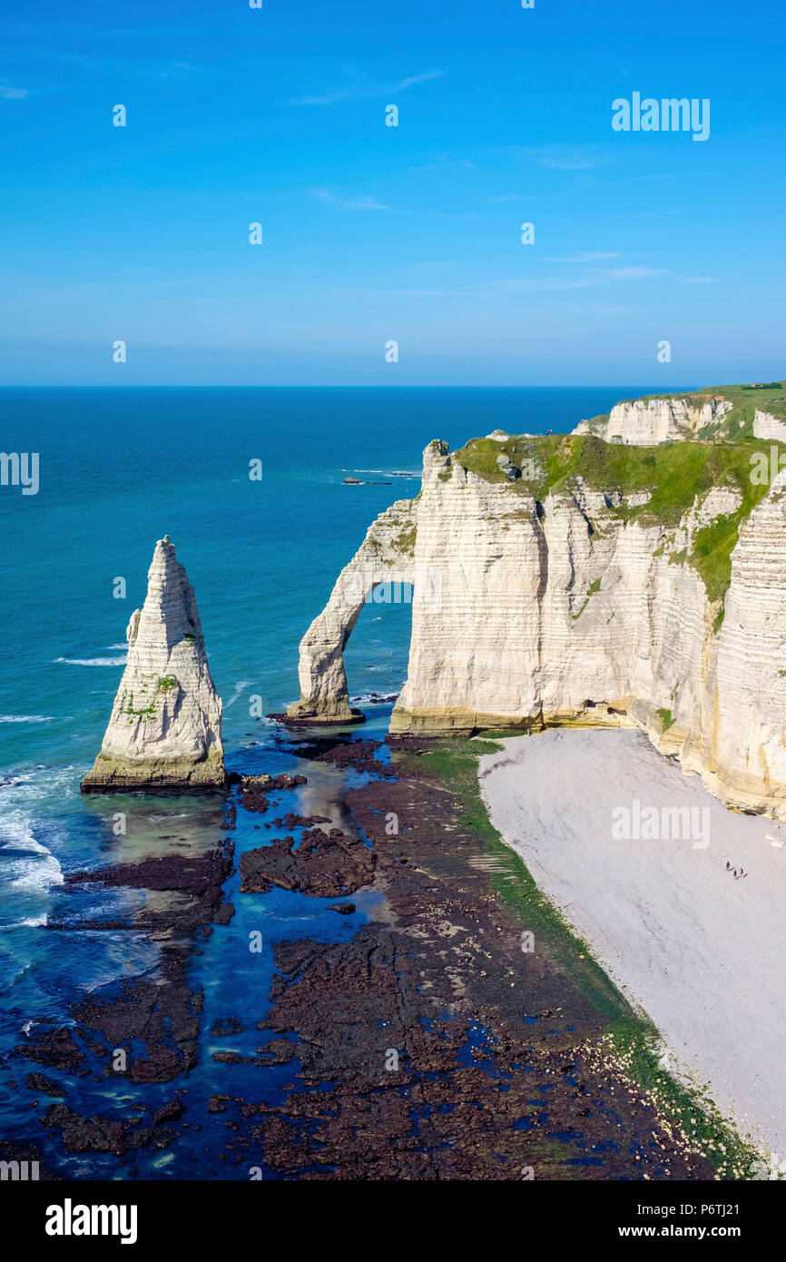 France, Normandy (Normandie), Seine-Maritime department, Etretat. White ...