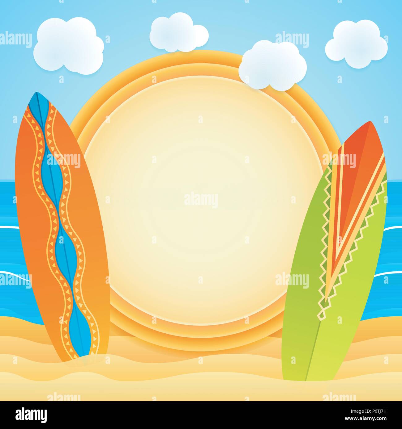 Scene de plage Stock Vector Images - Alamy