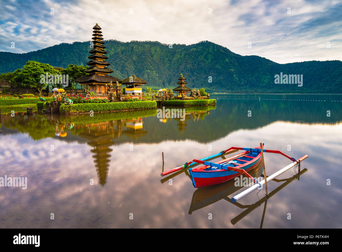 Bali, Indonesia, South East Asia. The Pura Ulun Danu Bratan water ...