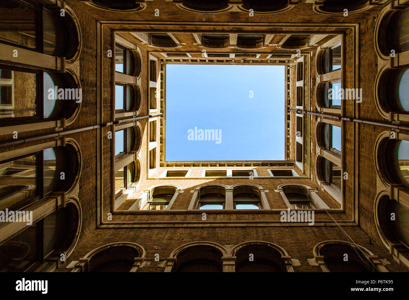 Courtyard square windows hi-res stock photography and images - Alamy