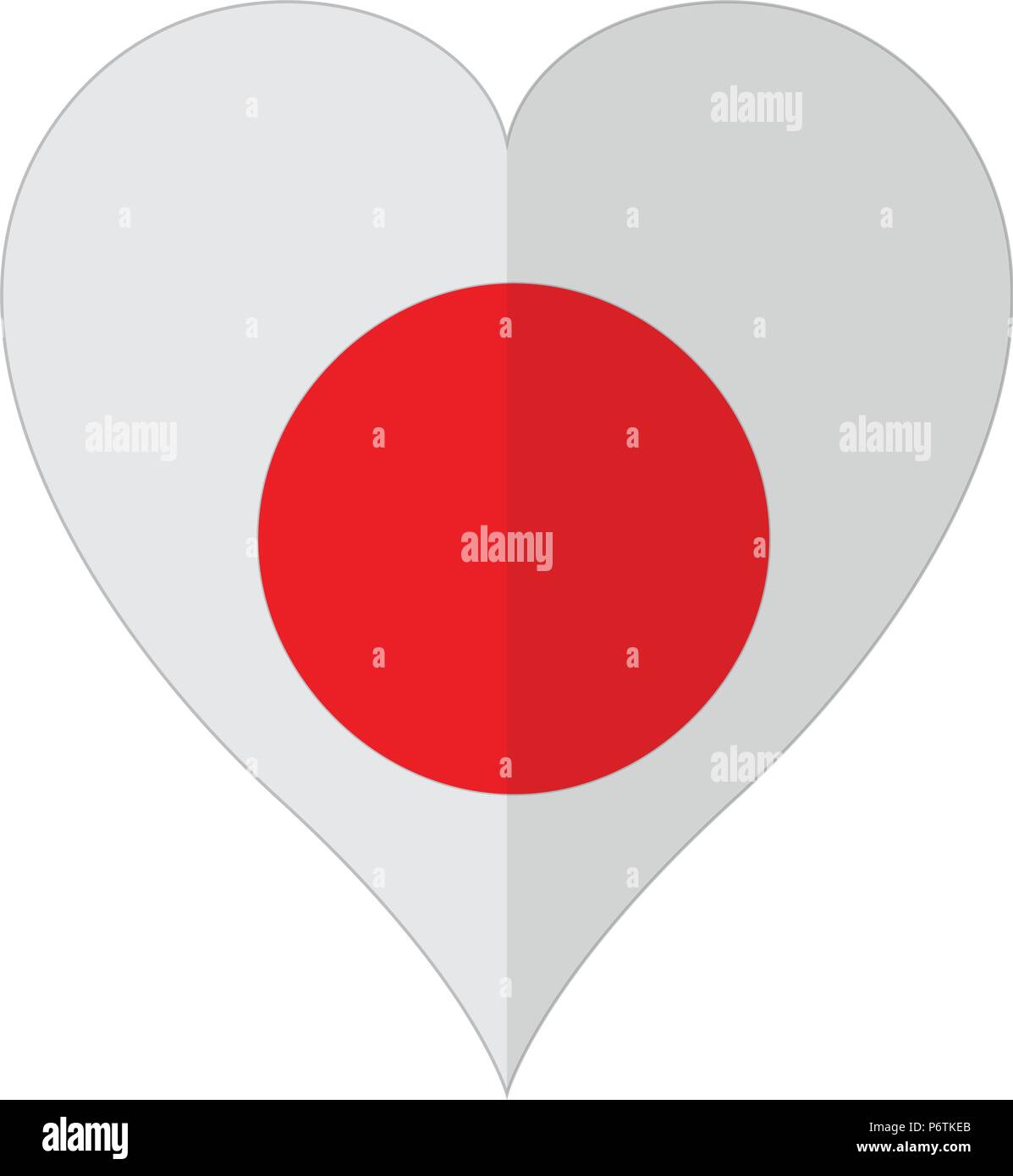 Japan flag on flag pole Stock Vector Images - Alamy