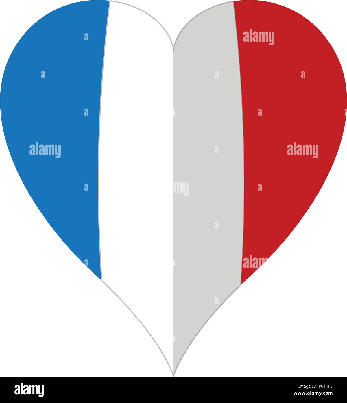 French heart flag Stock Vector Images - Alamy