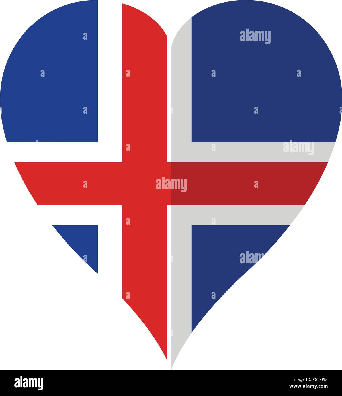 Iceland flag heart Stock Vector Images - Alamy