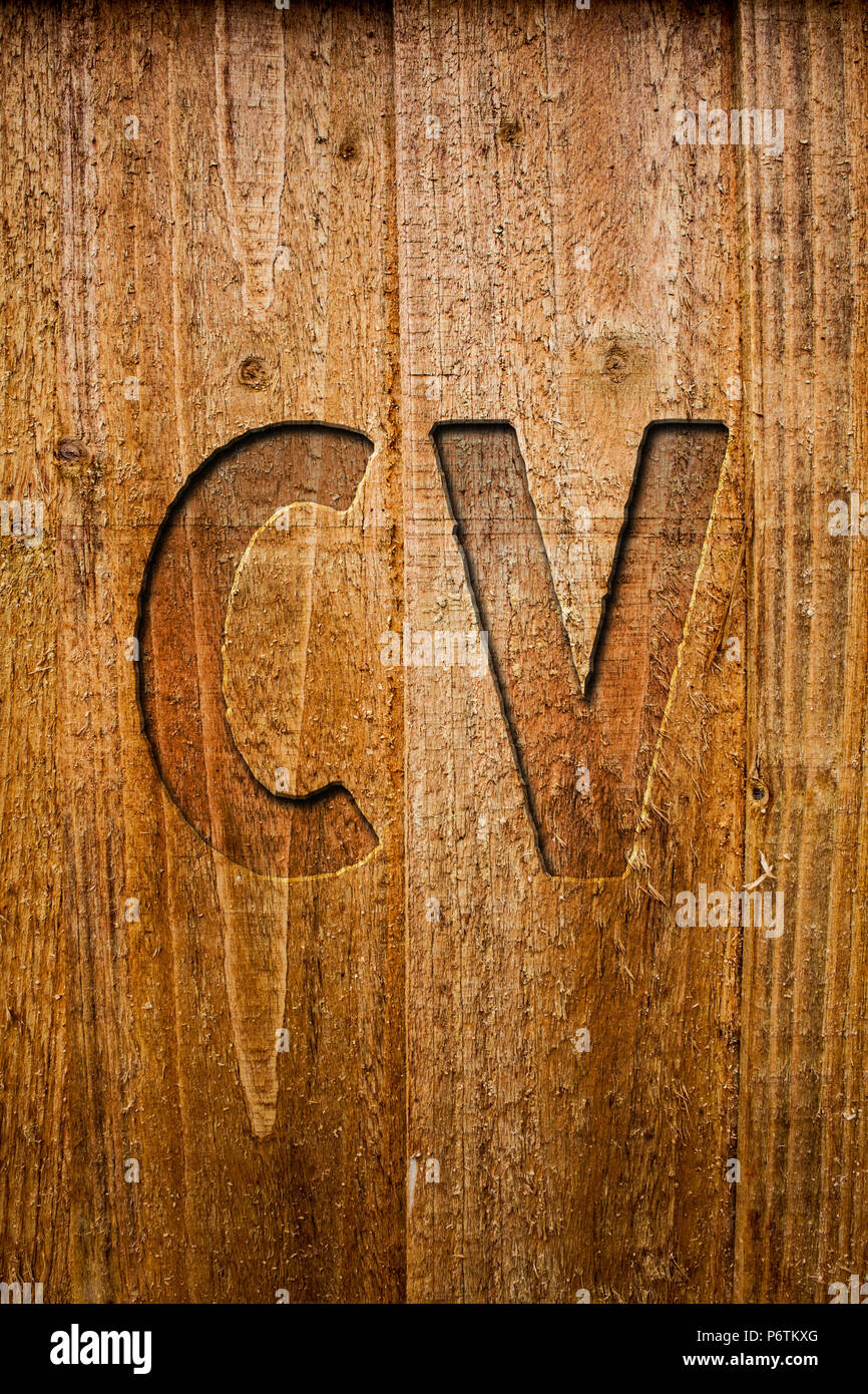 Text sign showing Cv. Conceptual photo Curriculum Vitae Resume ...