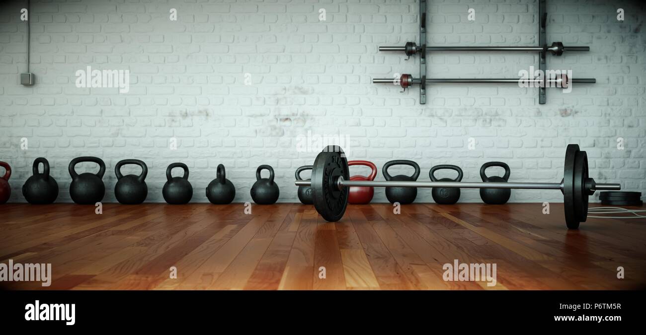 Workout room with different weight lifting equipment dumbbell hi-res ...