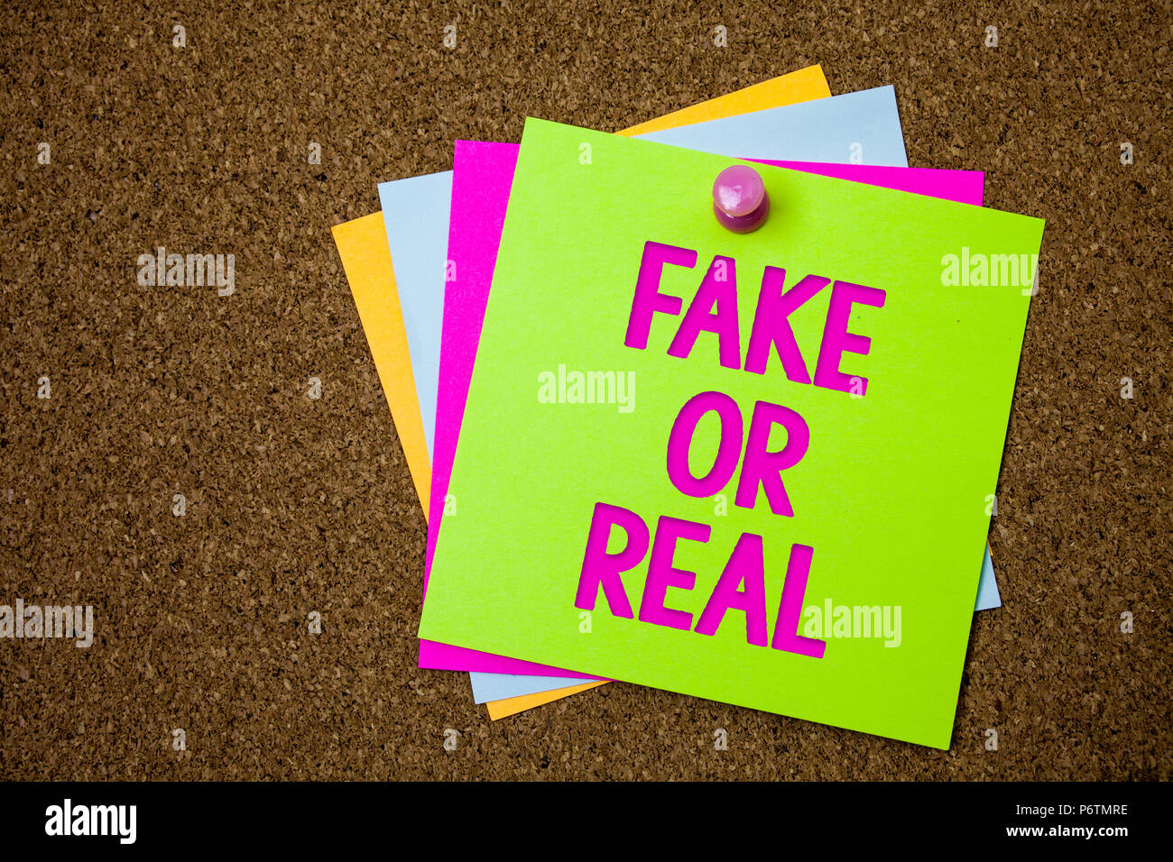 Text sign showing Fake Or Real. Conceptual photo checking if products ...