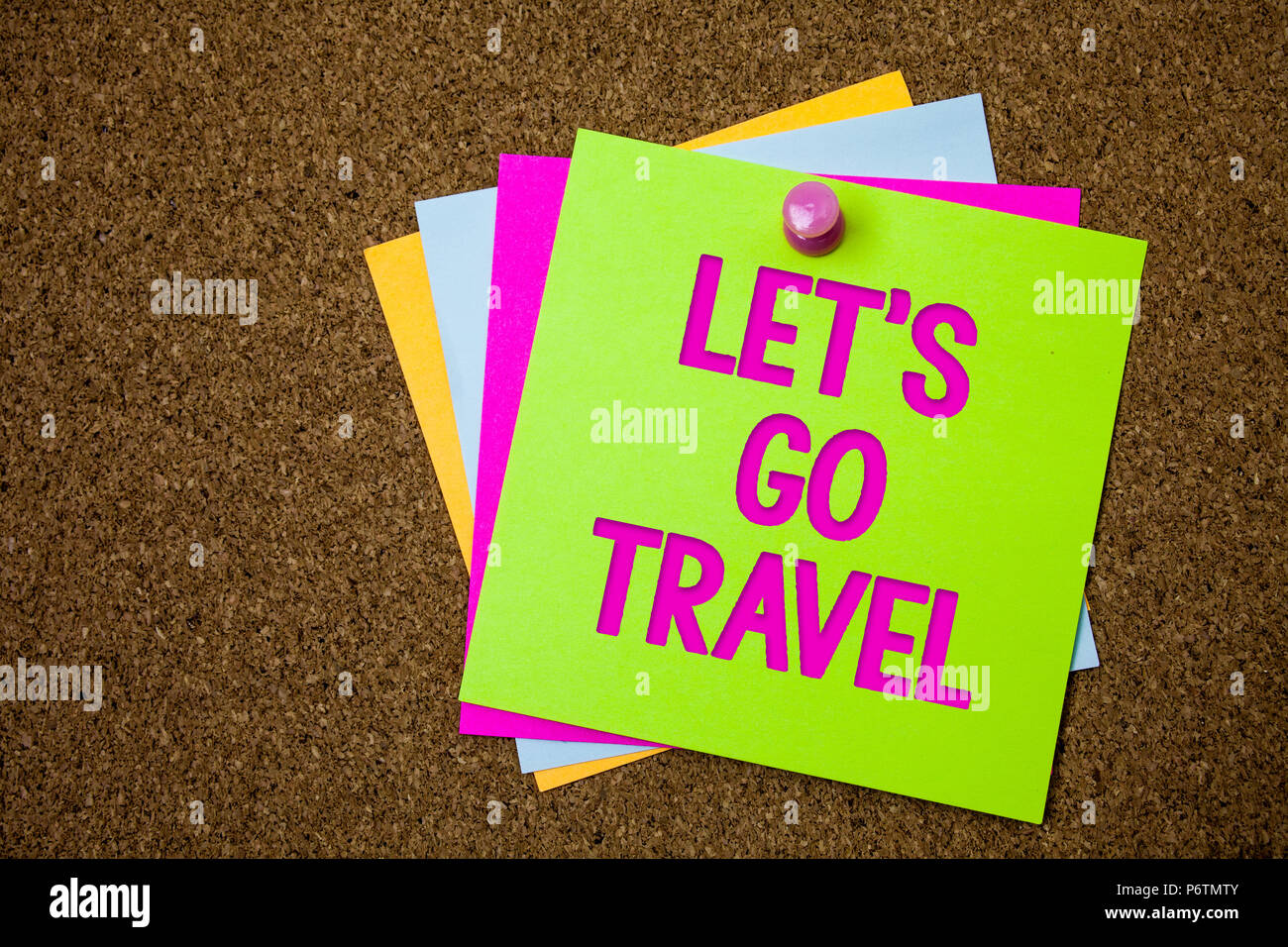 Text sign showing Let'S Go Travel. Conceptual photo Going away ...