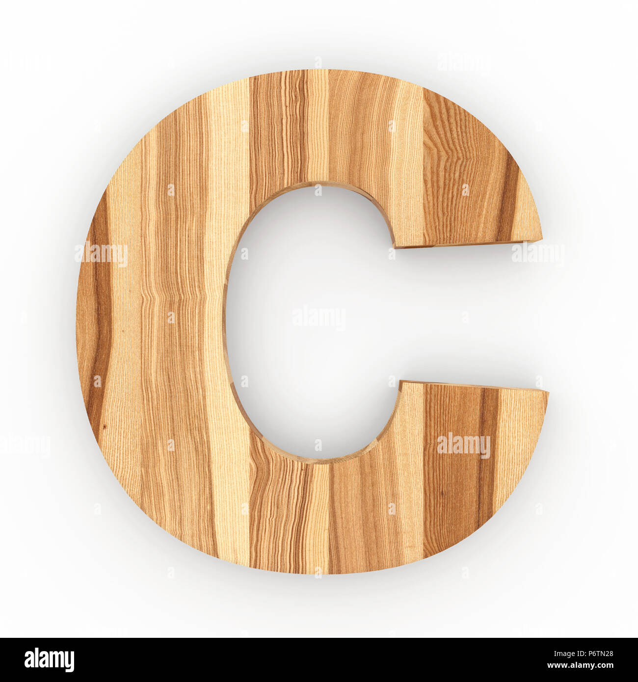Wooden letter C isolated on white background Stock Photo - Alamy