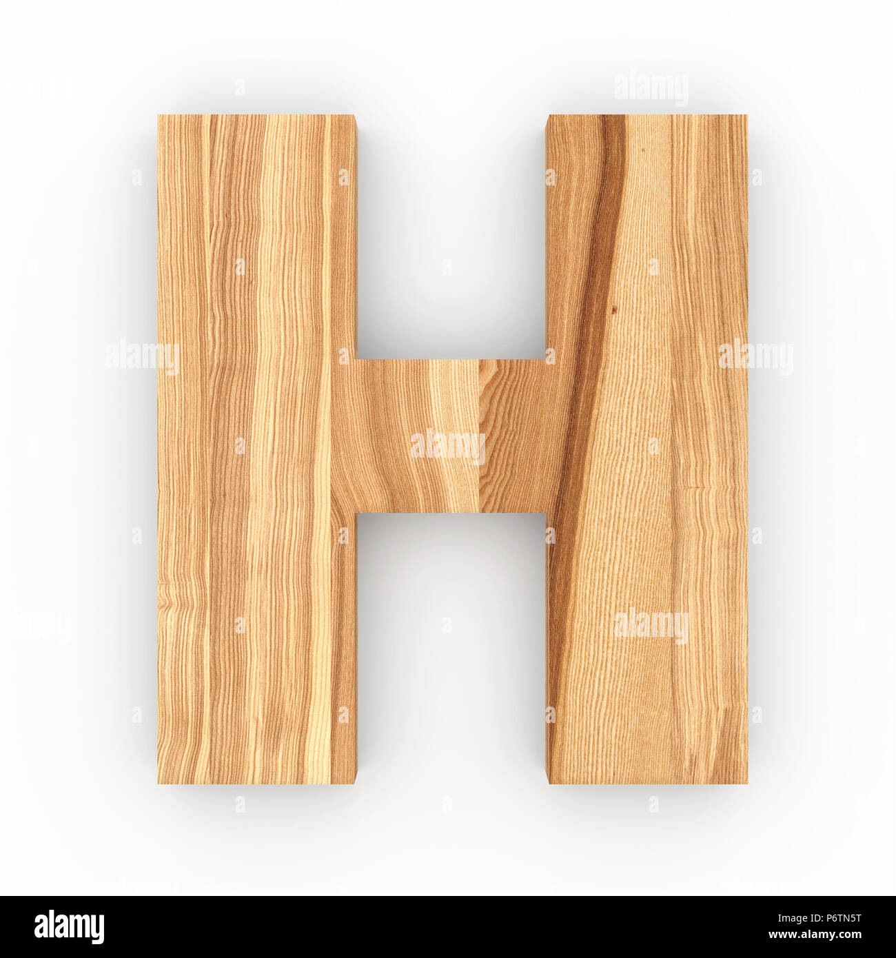 Wooden letter H isolated on white background Stock Photo - Alamy
