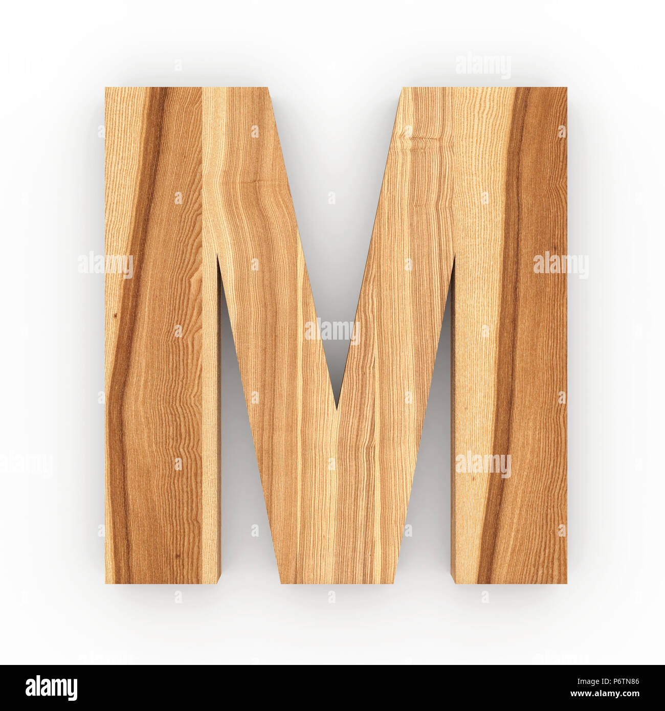 Wooden letter M isolated on white background Stock Photo - Alamy