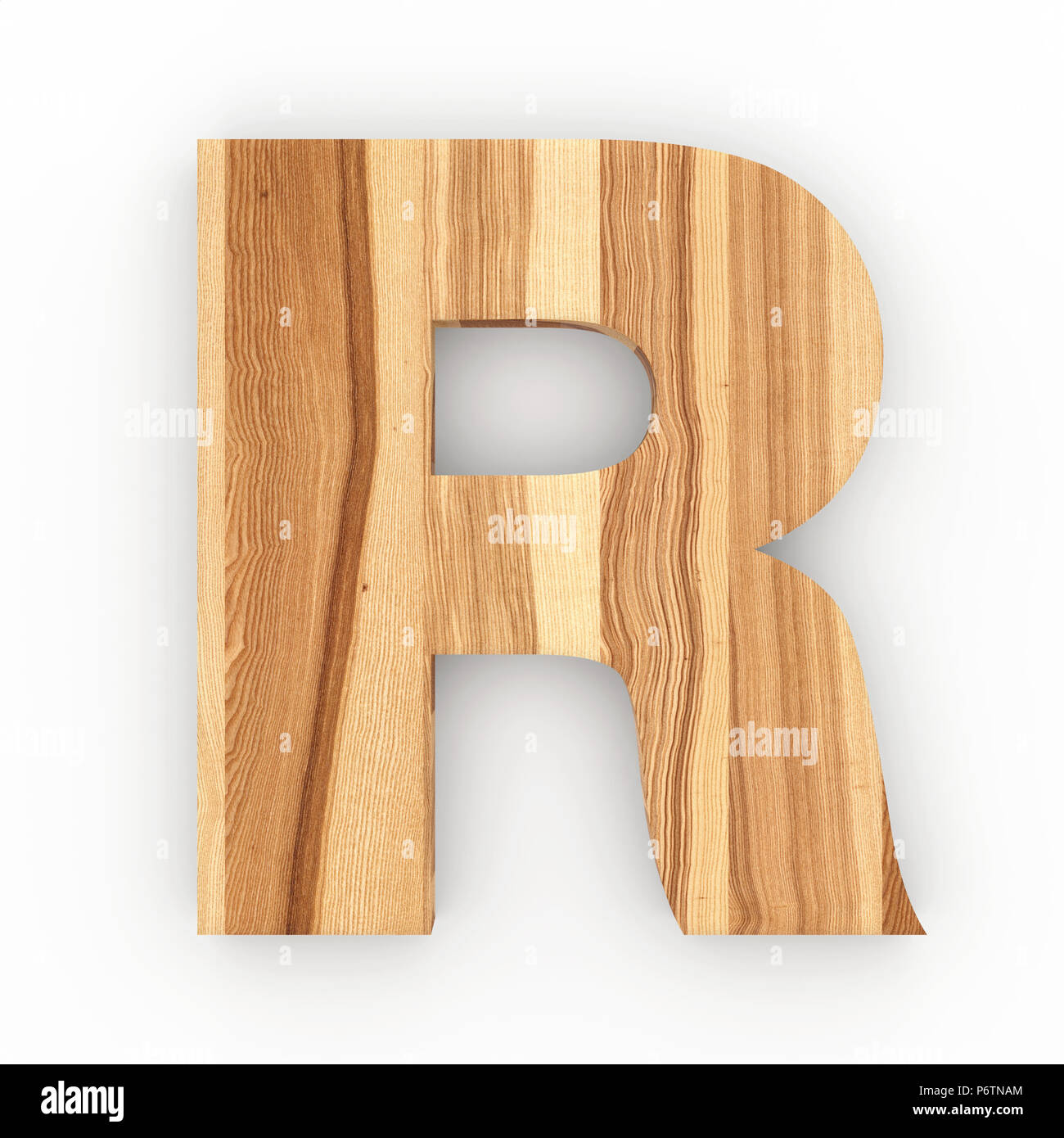 Wooden letter R isolated on white background Stock Photo - Alamy