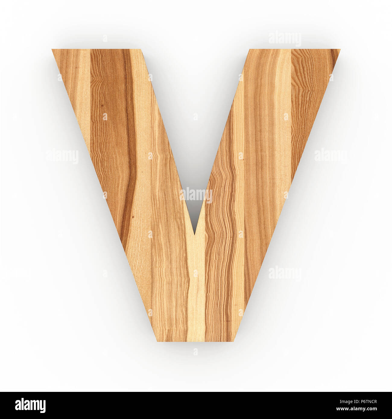 Wooden letter V isolated on white background Stock Photo - Alamy