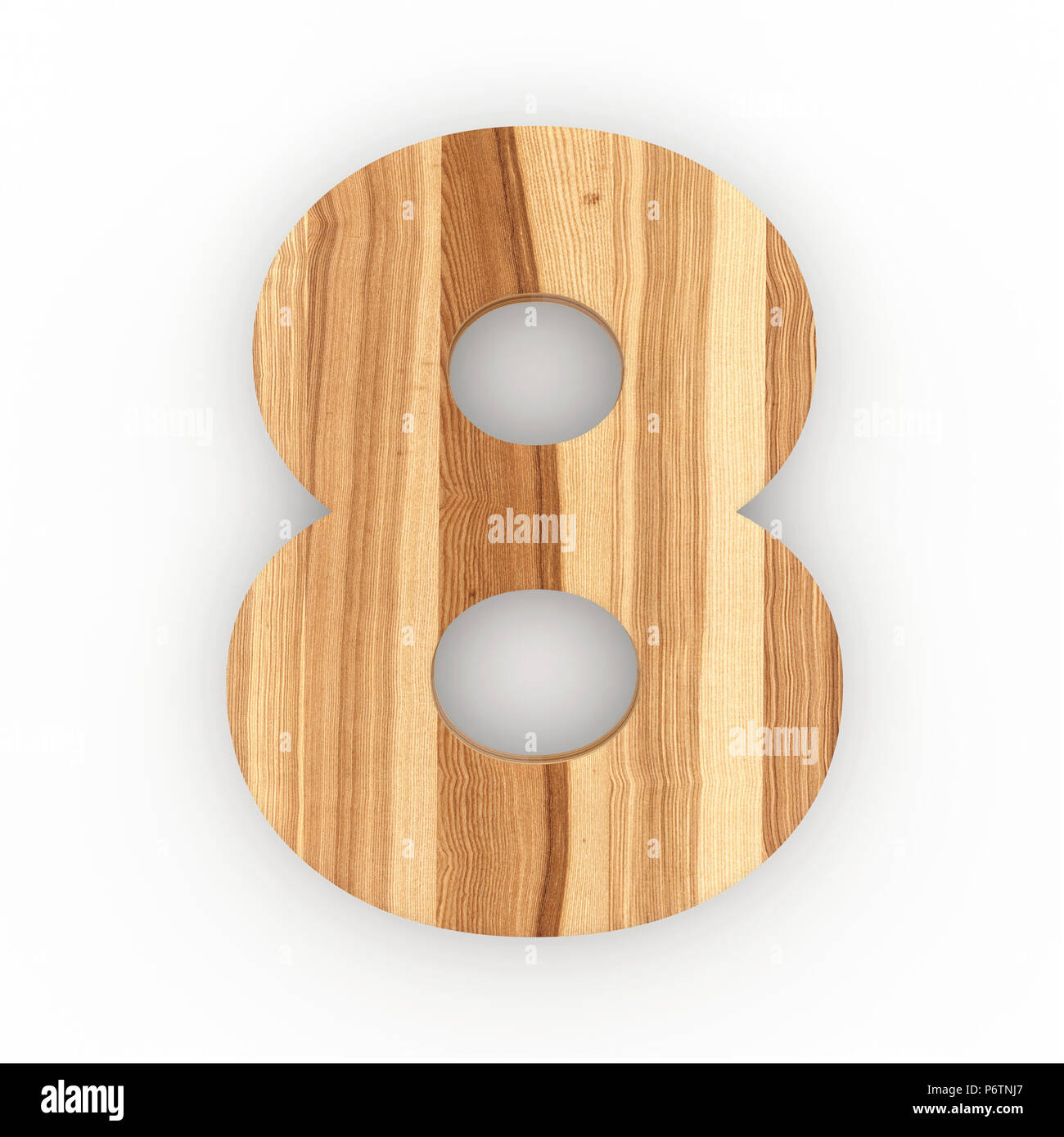 Wooden number 8 isolated on white background Stock Photo - Alamy