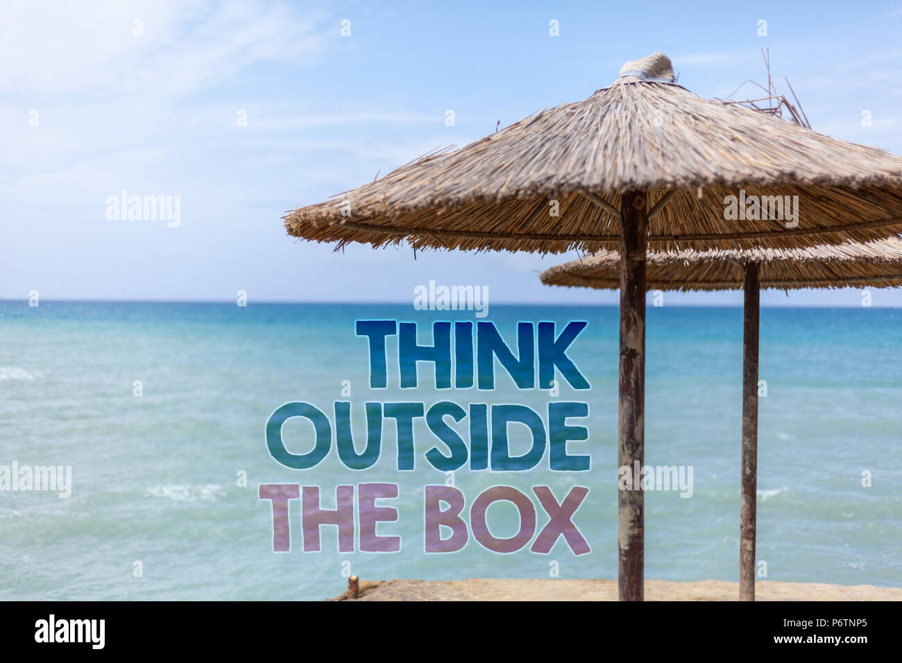 Word writing text Think Outside The Box. Business concept for Thinking ...