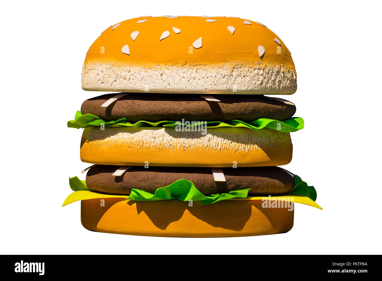 artificial burger isolated on white background Stock Photo - Alamy