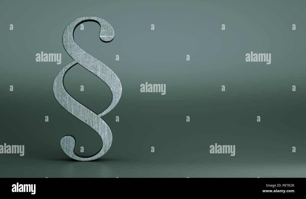 Concrete paragraph, symbol of law on grey background. Law concept Stock ...