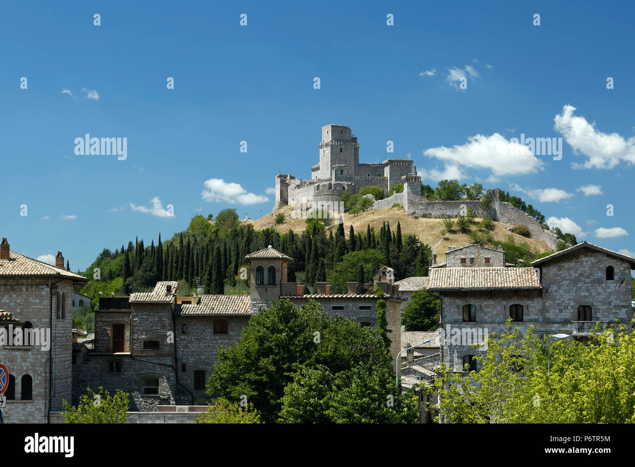 Castle Of Assisi Rocca Maggiore Stock Photos & Castle Of Assisi Rocca ...
