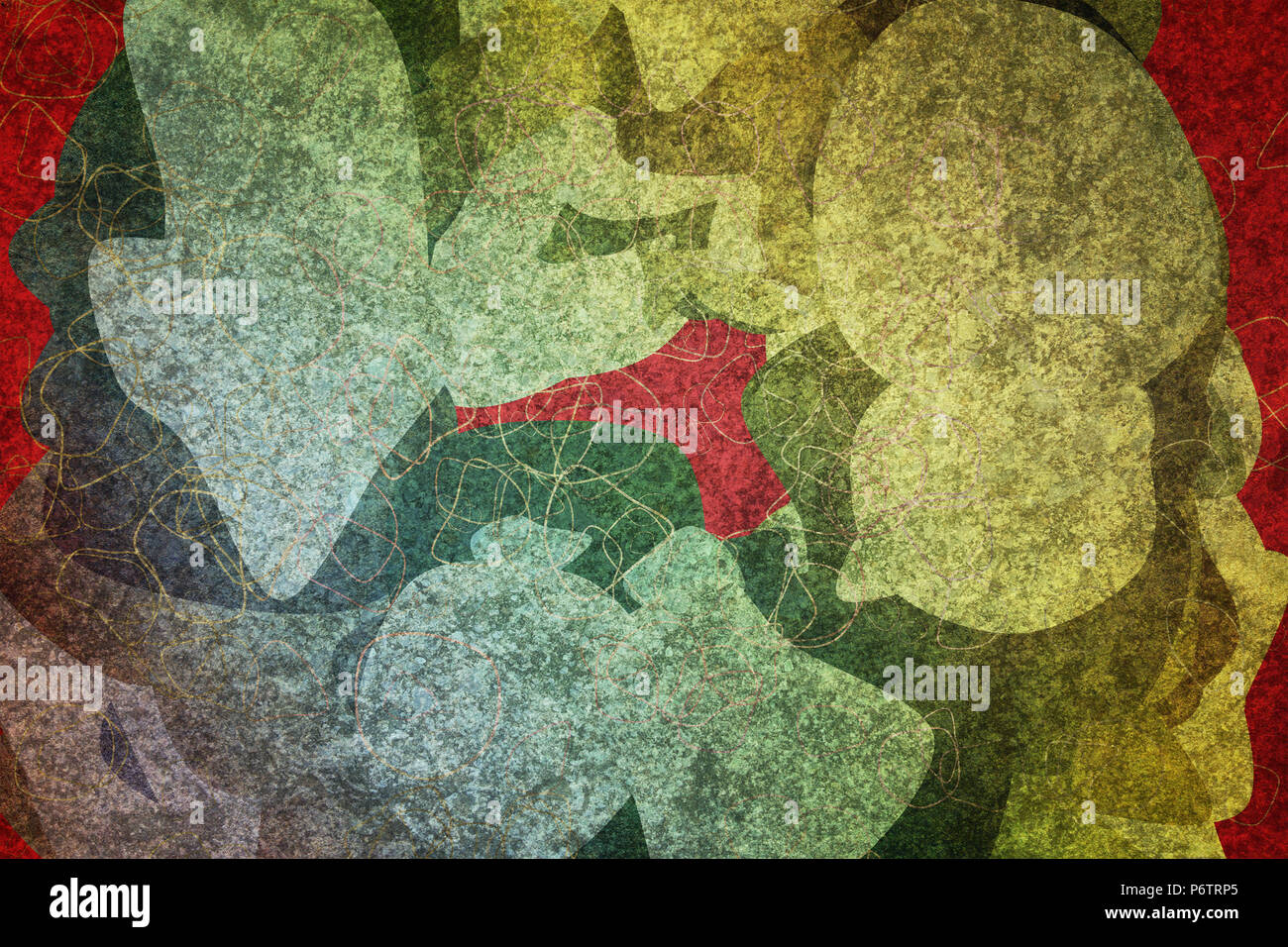 Grunge & rough. Abstract geometric background with blended messy shapes ...