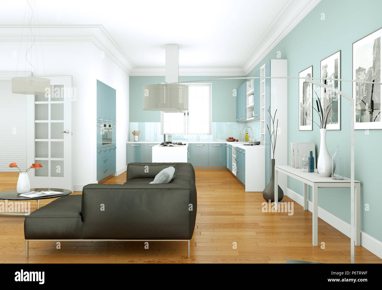 modern bright interior design appartment Stock Photo - Alamy