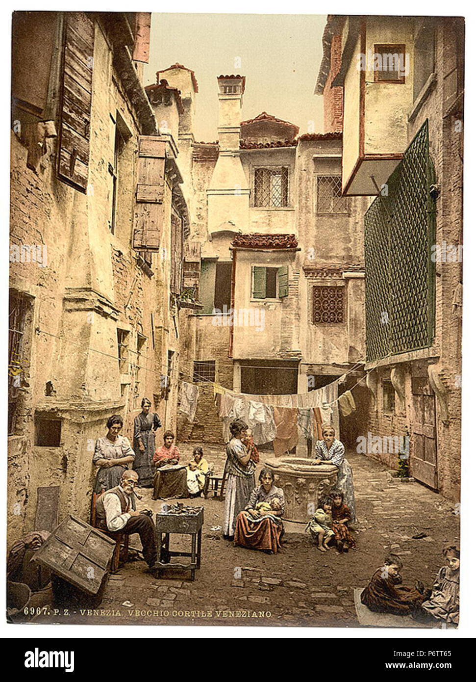 Vintage street scene or city view vintage photography from the early ...