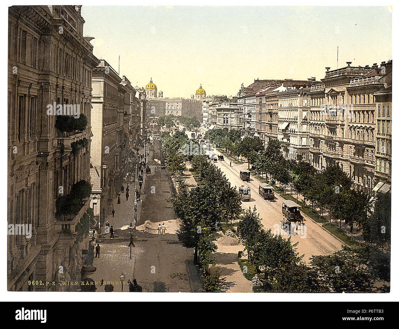 Vintage street scene or city view vintage photography from the early ...