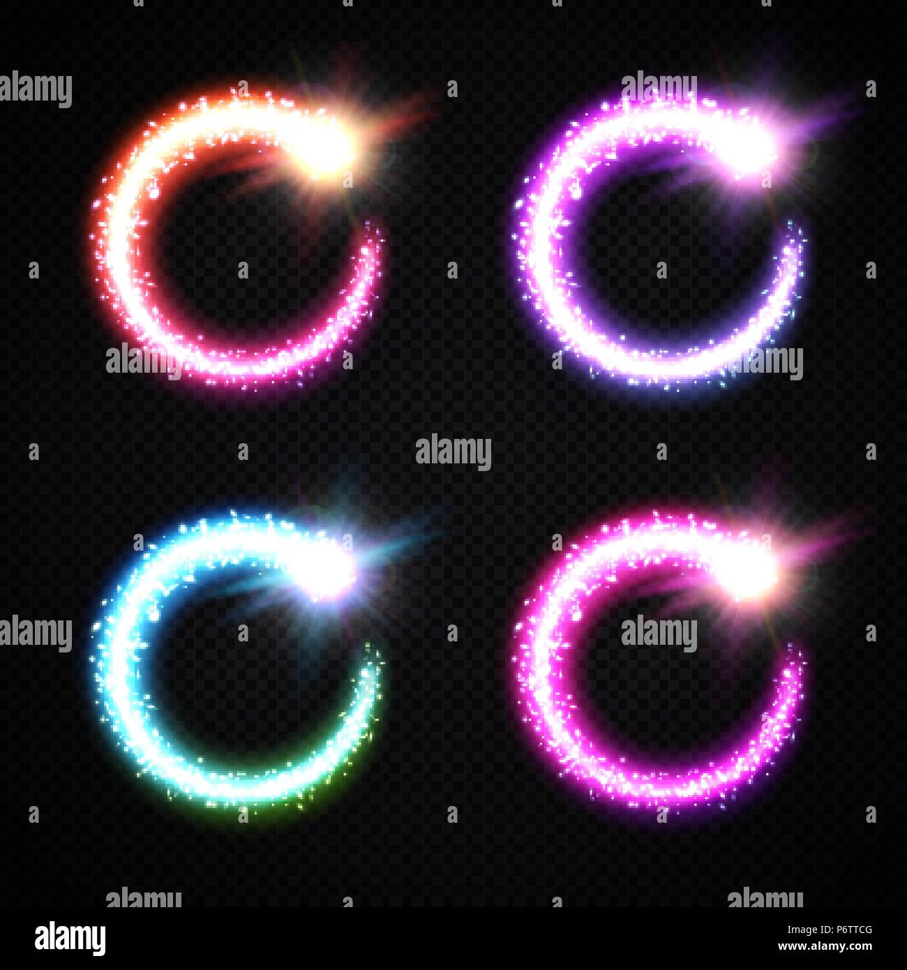 Holiday light background elements set on transparent backdrop ...